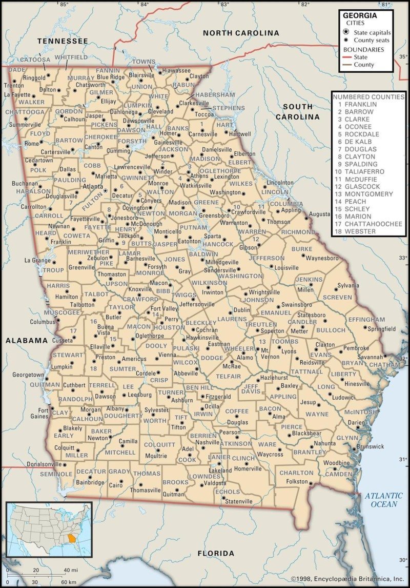 Historical Facts of Georgia Counties Historical Facts of Georgia Counties
