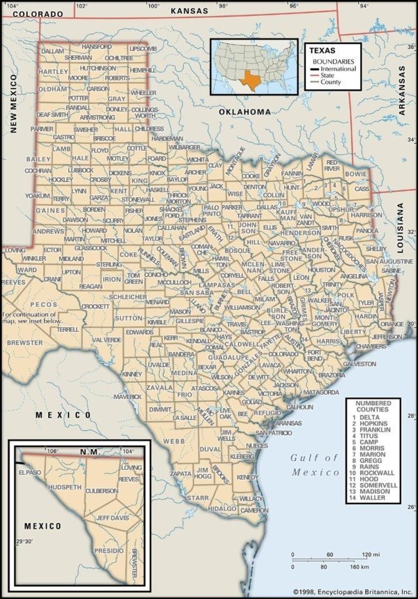 Historical Facts of State of Texas Counties Guide